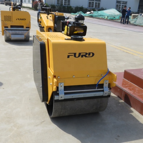 550kg Mini Vibratory Manual Ground Roller With Double Drums Vibrating ...