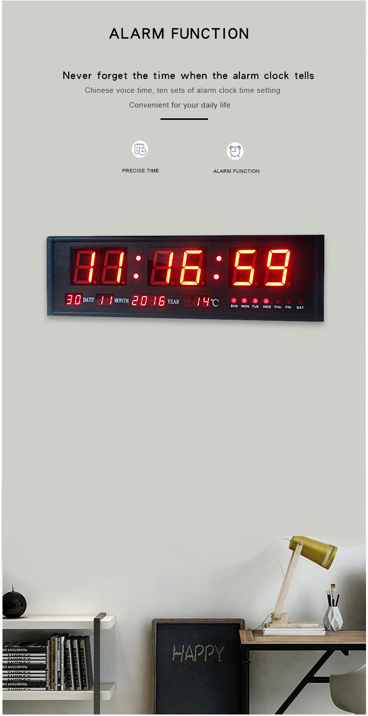 6-digit Stopwatch Led Digital Clock With Customization And Remote ...