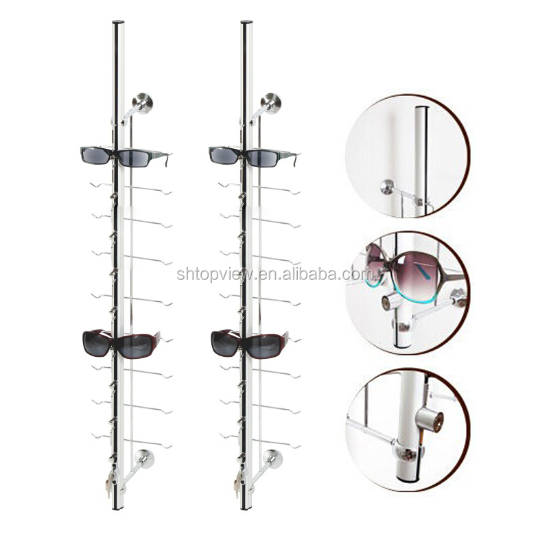 China Professional Metal Lockable Rack Shelf Optical Frame Sunglass ...