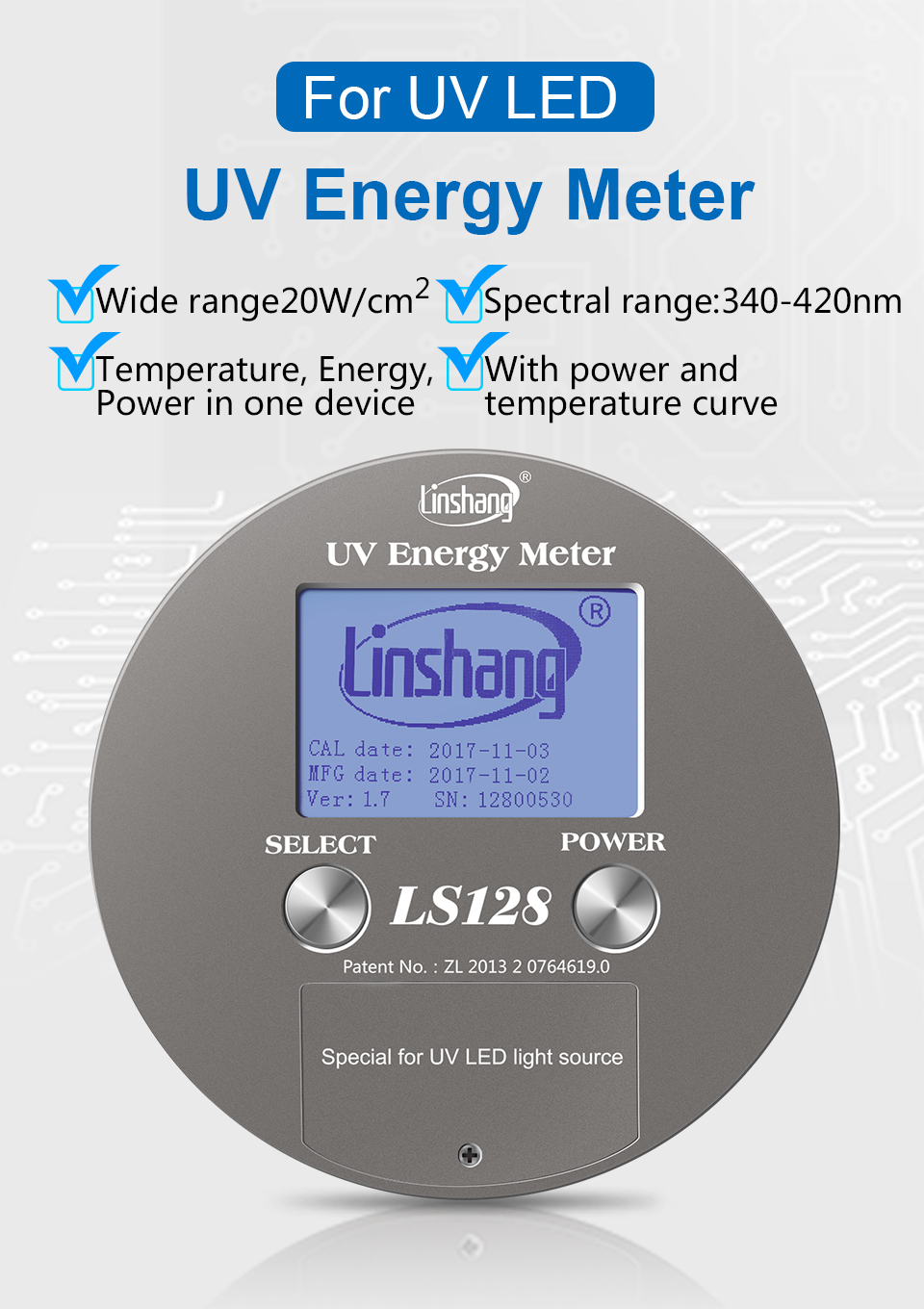 Ls128 Uv Energy Meter Power Puck For Uv Led Curing, High Quality Ls128 ...