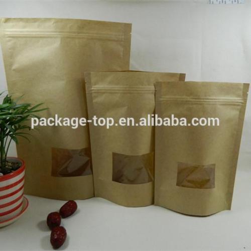 Pp Laminated Kraft Paper Bag Resealable Zipper Kraft Paper Food ...