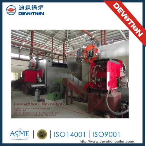 D Type Water Tube Diesel Oil Fuel Steam Boiler 25ton/h, High Quality D ...