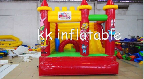 Red Spongebob Inflatable Combo With Slide, High Quality Red Spongebob ...