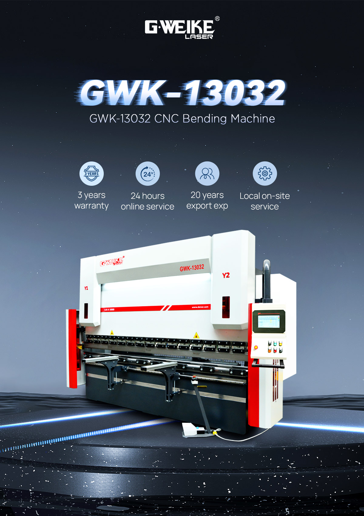 G.weike Laser Gwk-8032 Gwk-10032 Da53t/da58t/da66t 4+1 Axis Hydraulic ...