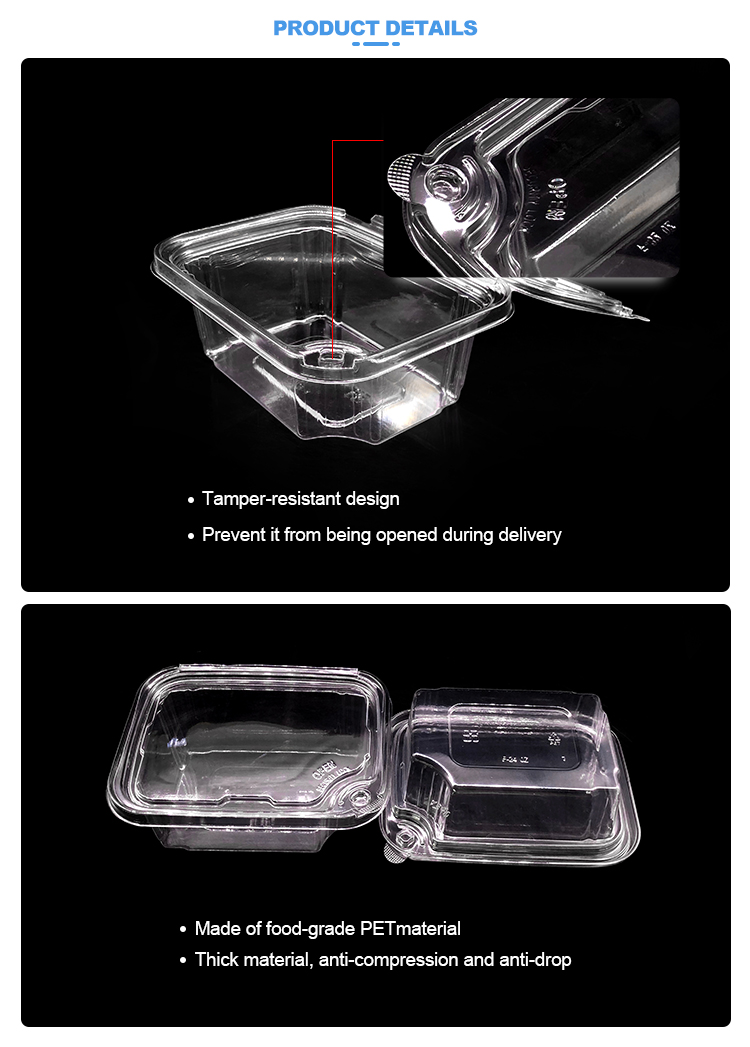 High Quality Clear Sealable Plastic Containers For Salad Packaging ...