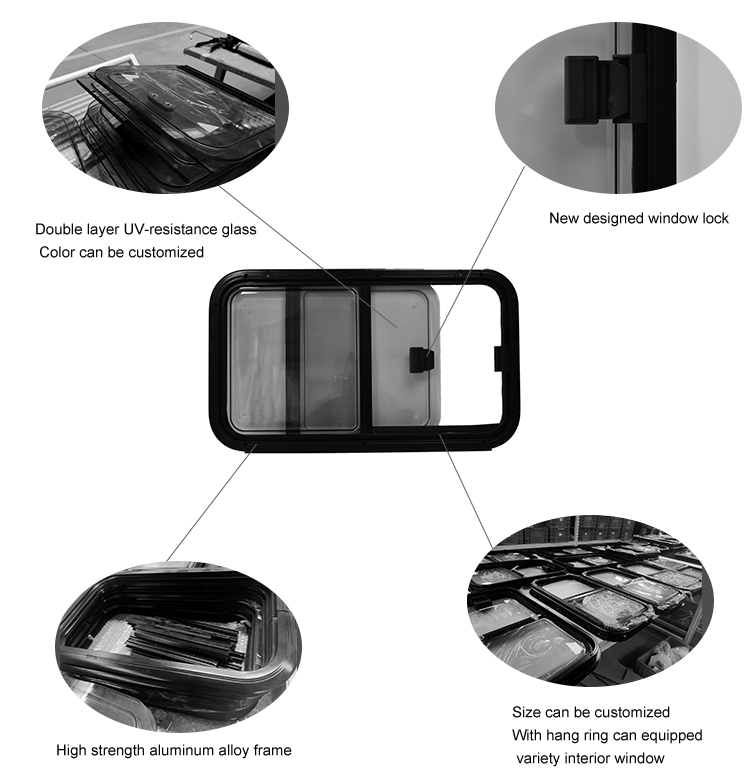 Jishun Auto Rv Manufacturing: Sliding Windows With Curtains In Aluminum ...