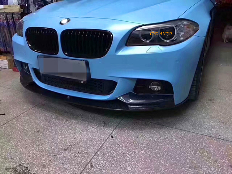 F10 Facelift Mp Style Front Splitter For Bmw 5 Series - Glossy Black ...