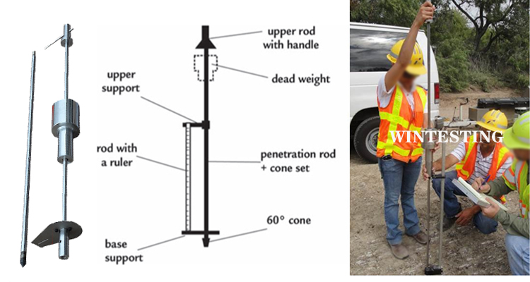 Dynamic Drive Cone Penetrometer Manual Test Apparatus Equipment, High ...