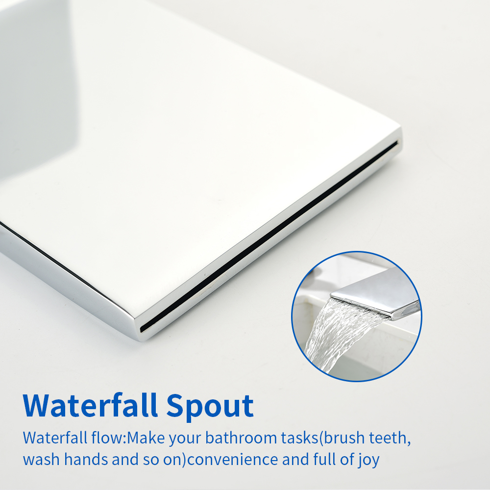 Waterfall Design Faucet Spout สำหรับอ่างในห้องน้ำ คุณภาพสูง Waterfall ...