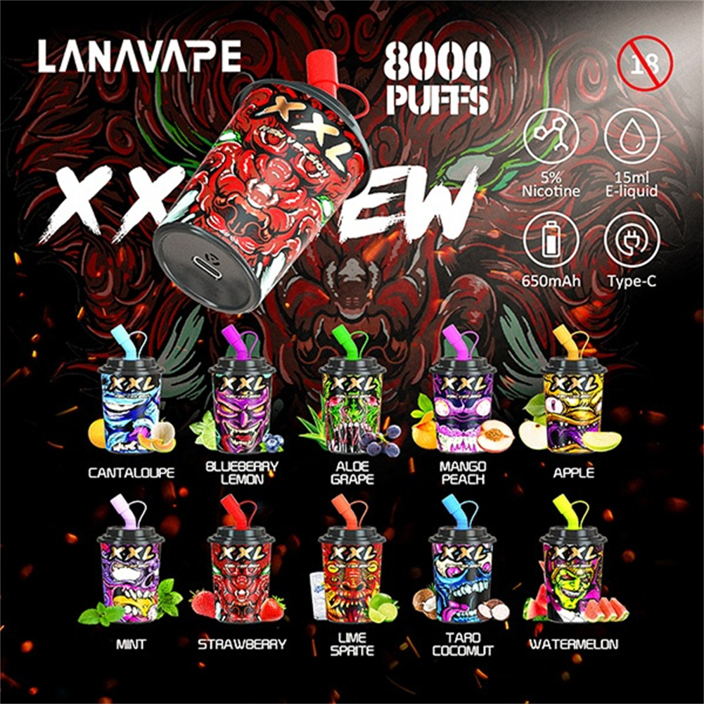 Boba Cup Disposabe Vape Lana Bar Xxl 8000 คุณภาพสูง Boba Cup Disposabe ...