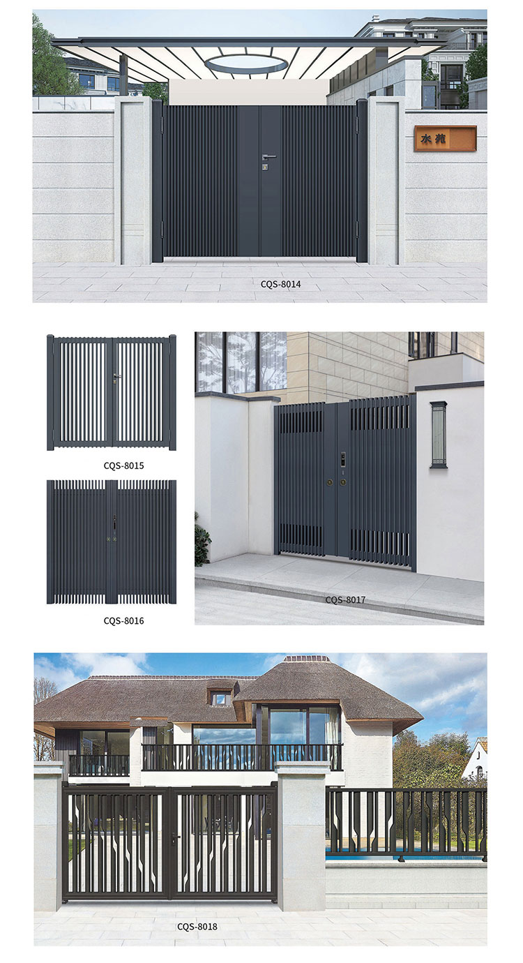 Modern Aluminum Double Swing Gates With Zonron Gates Automatic System ...