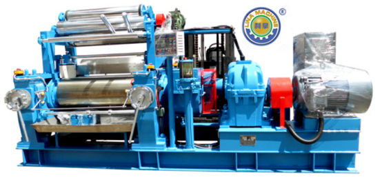 China Open Mixing Mill With Stock Blender, Rubber Cooling Two Roll Mill ...