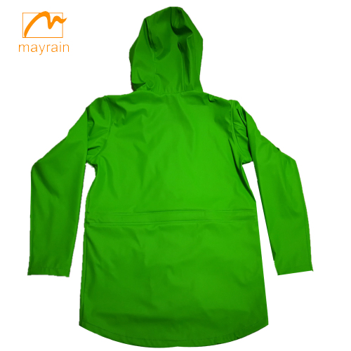 Green Ladies Pu Jacket Pu Raincoat, High Quality Green Ladies Pu Jacket ...