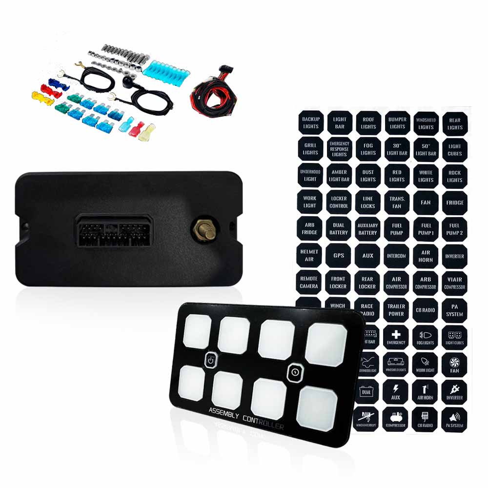 8 Gangs Lighting Switch Panel With Strobe Function For 4x4 Trucks, Cars ...