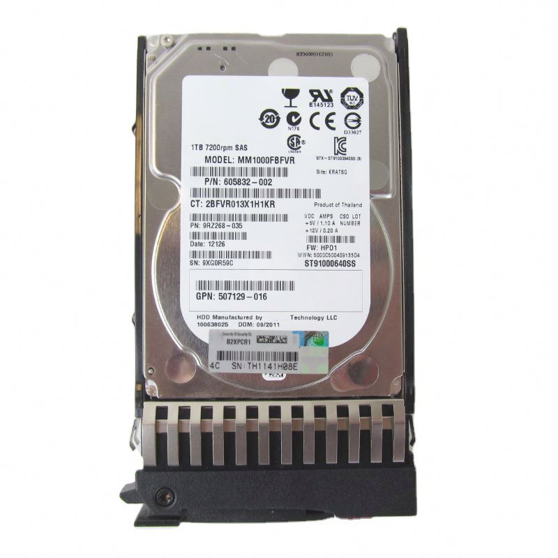 1tb Internal Sas Hard Disk Drive: 7.2k Rpm, 6gb/s, 2.5' Sff G7 Server ...
