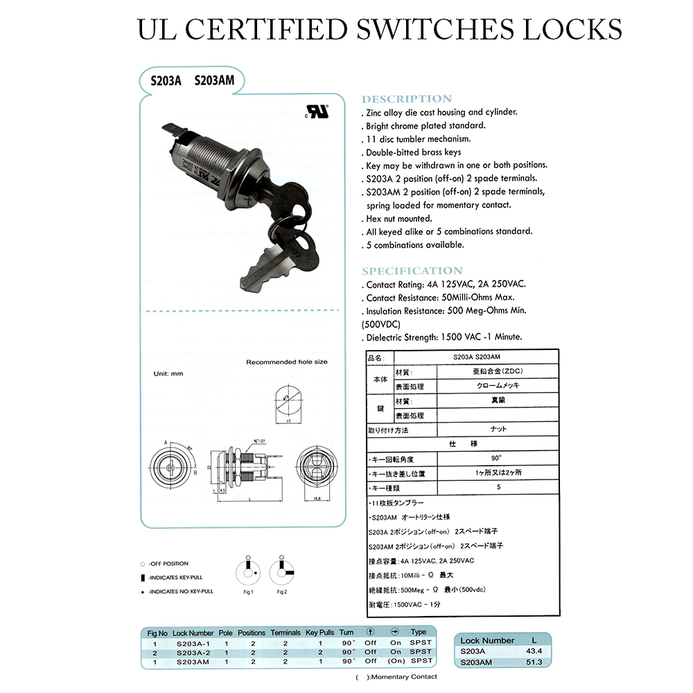 Changeover Electric Key Lock Switches China Manufacturers Suppliers ...