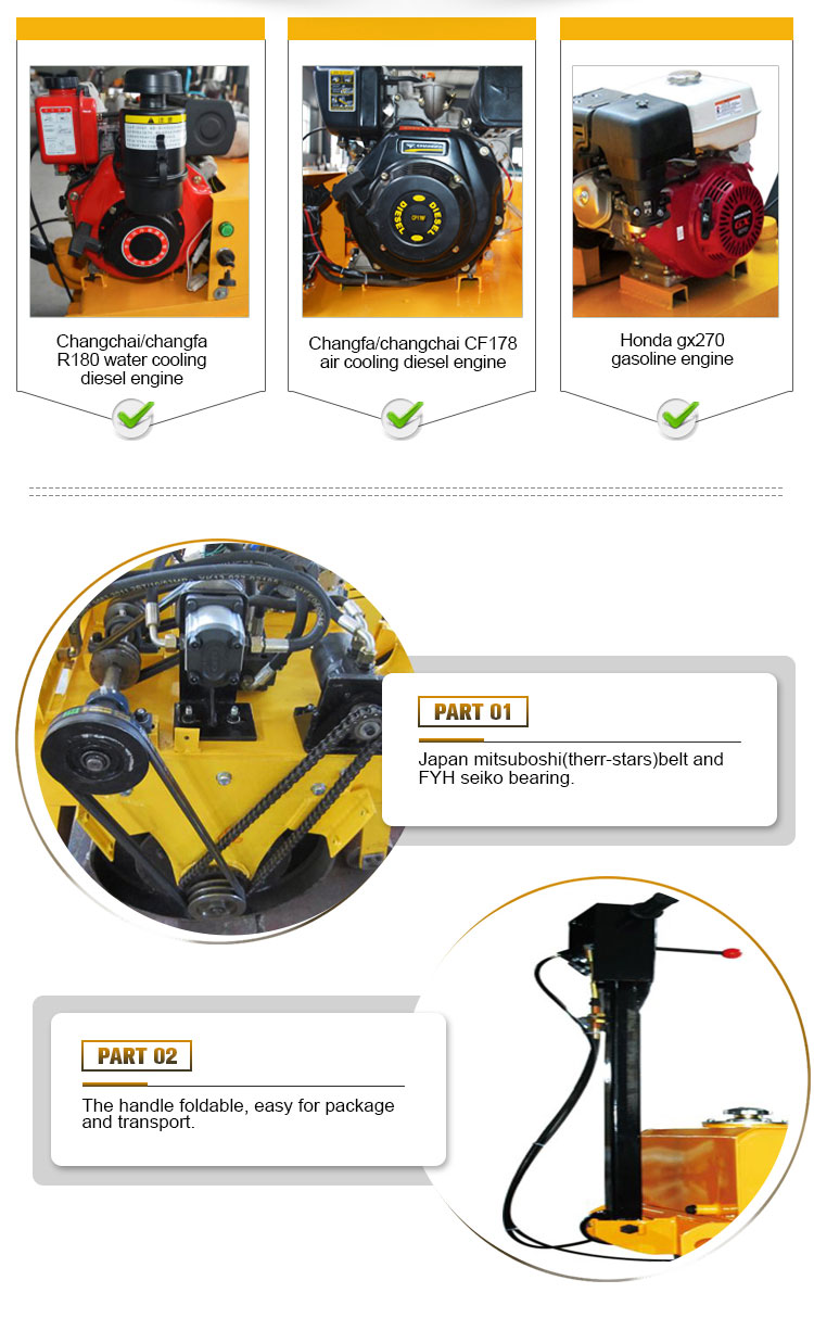 1 Ton Vibrating Roller Road Construction Equipment, High Quality 1 Ton ...