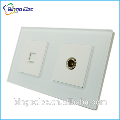 Double Wall Socket,telephone Socket Plus Tv Socket, High Quality Double ...