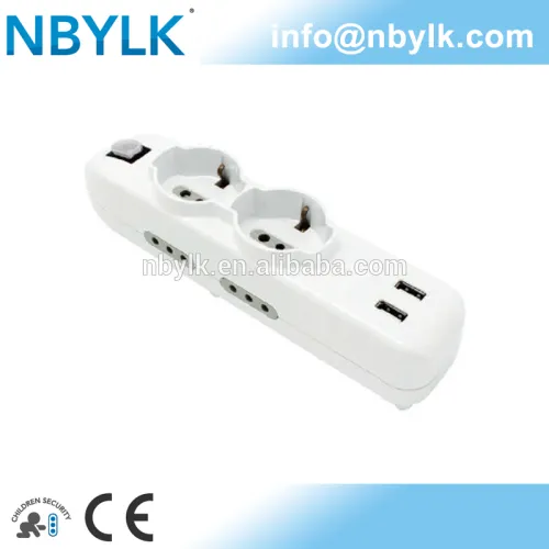 German/italian Socket Set 6 Places+usb Multi Socket, High Quality ...