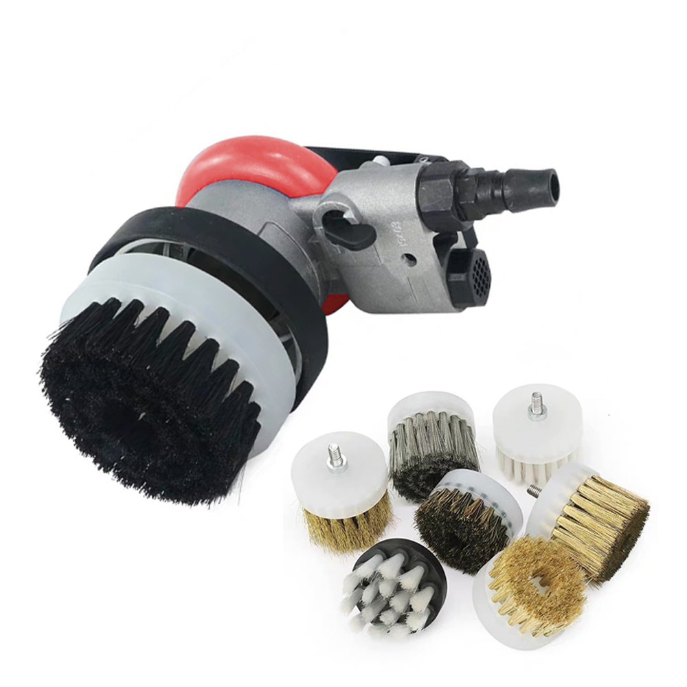 3" Inch Air Sander Pneumatic Cleanning Brush Kit Car Waxing Powerful ...