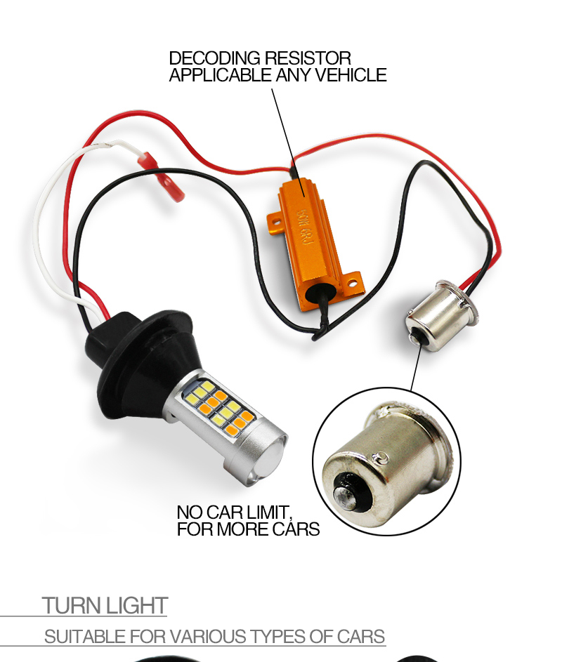 Car Drl Led White Yellow Dual Color Daytime Running Light With Steering ...