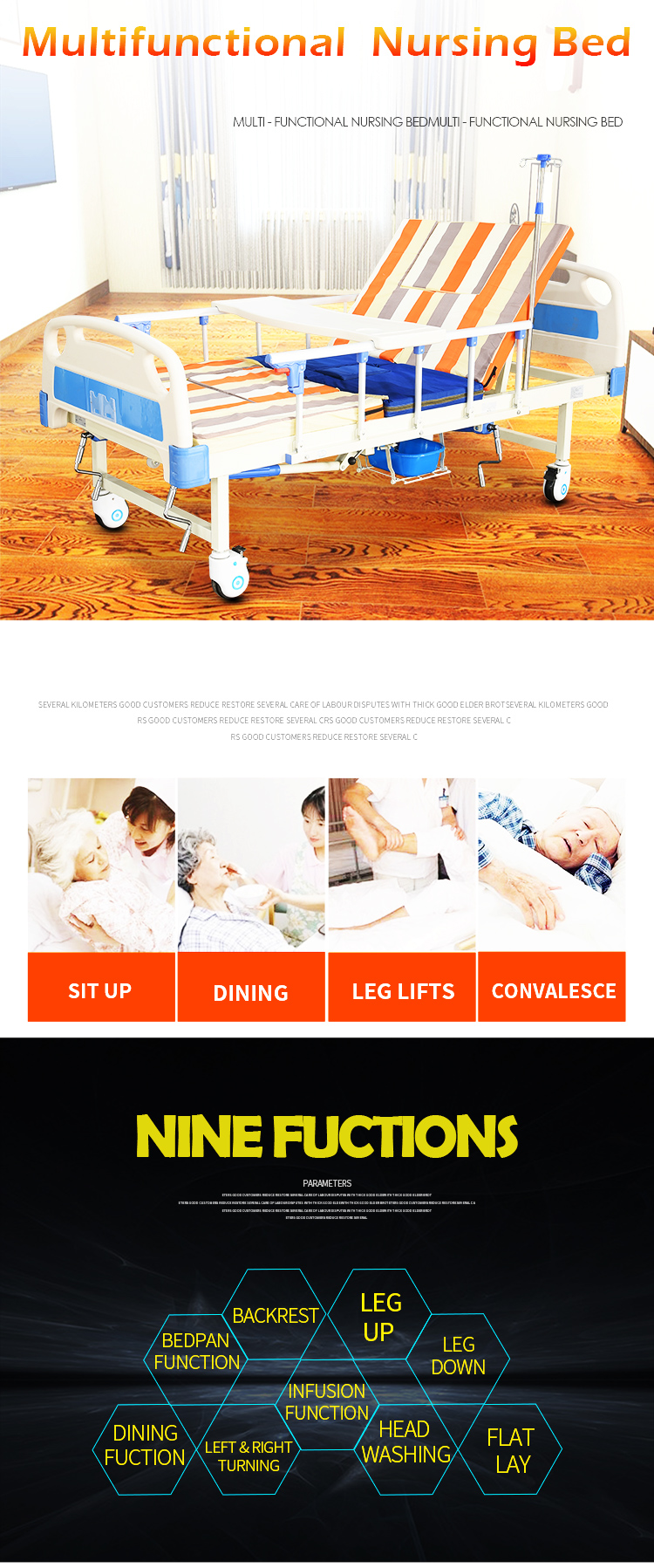 Luxurious Hand Control Hospital Bed Cpr Bed, High Quality Luxurious ...