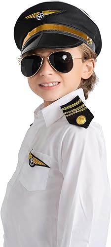 Airline Pilot Costume Accessory Set For Man Child, High Quality Airline ...