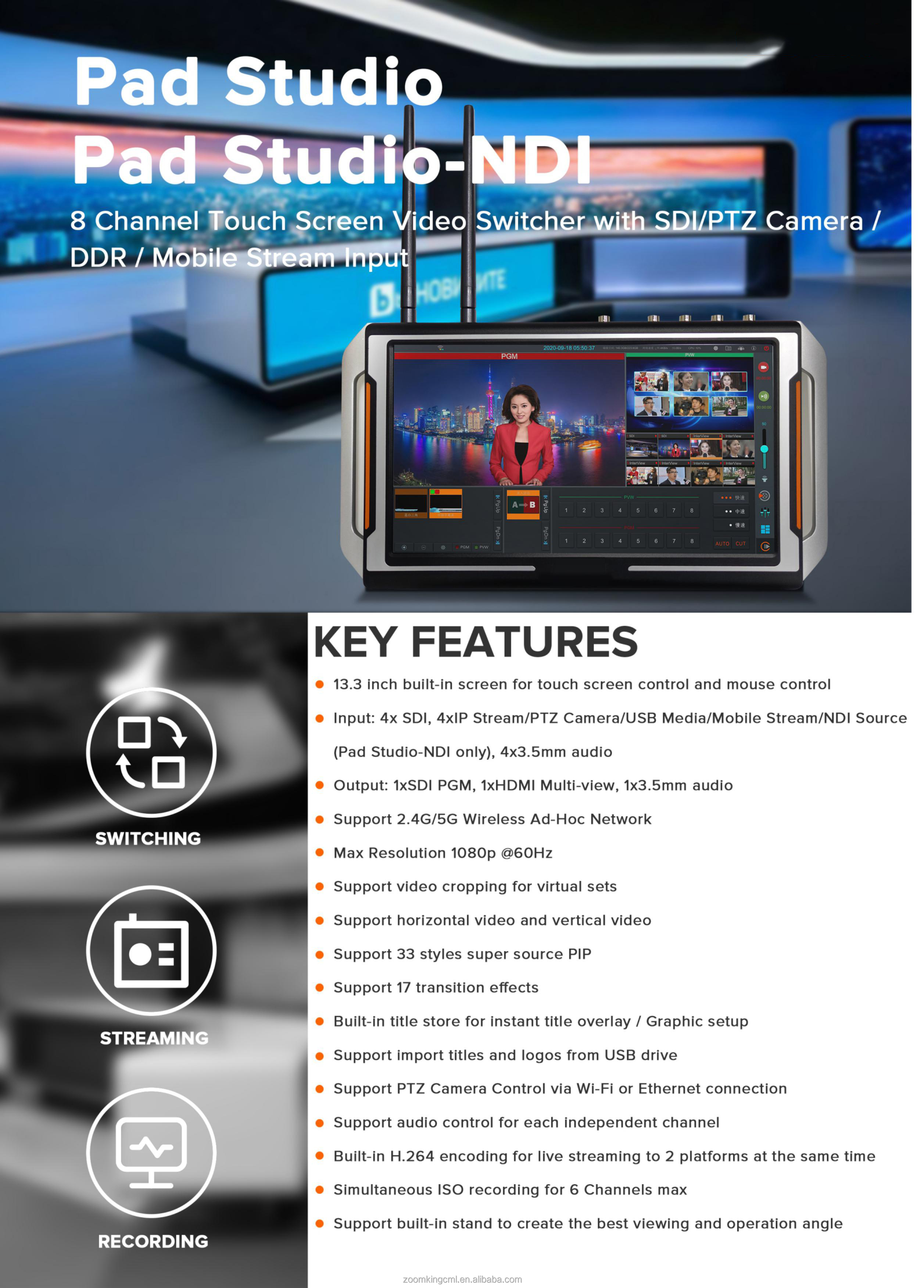 Multi-format Wireless Video Live Streaming Switcher With Ptz Control ...