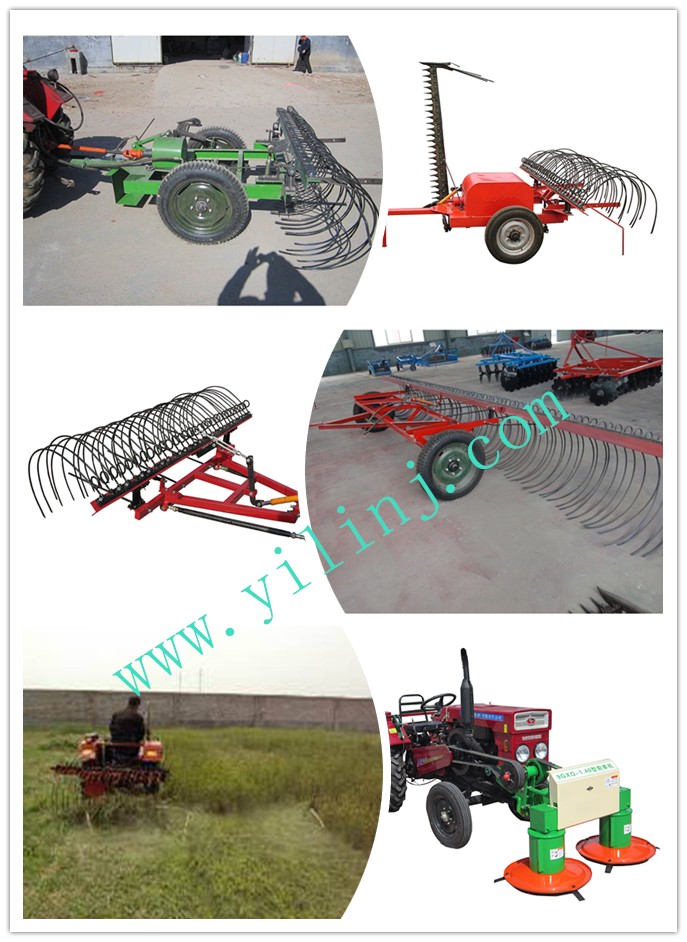 Pull-behind Mower With Rake For Natural Forage Grass And Hay, High ...