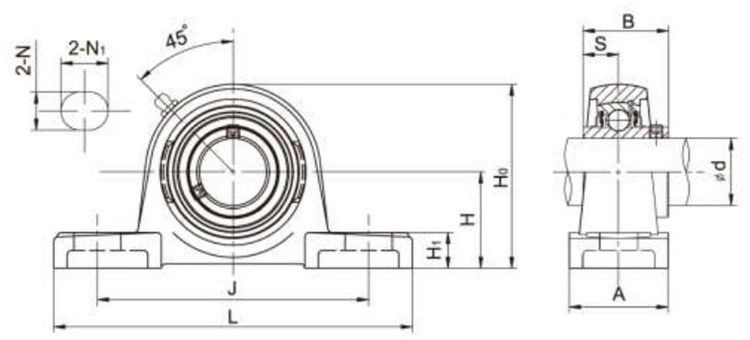 Insert Cast Iron Pillow Block Bearing Ucp 307, High Quality Insert Cast ...