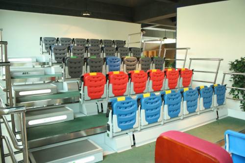 Retractable Telescopic Seating System With Folding Chair, Gym Seating ...