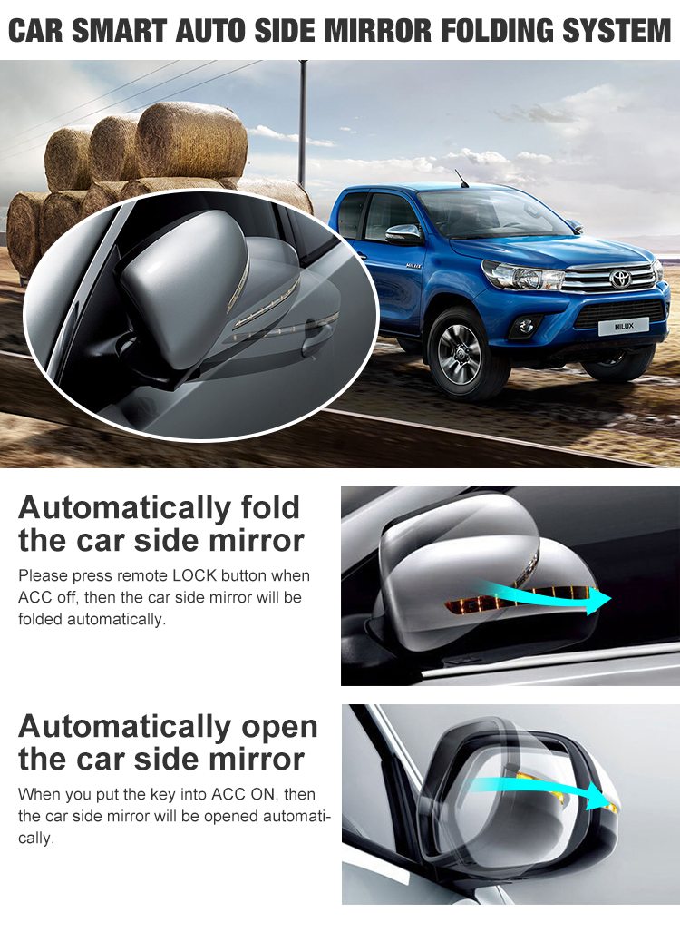 Auto Folding Mirrors For Toyota Fortuner, Innova, And Hilux, High ...