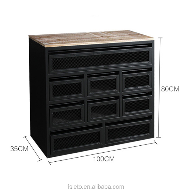 Black Metal Shipping Container Cabinet For Living Room, High Quality ...