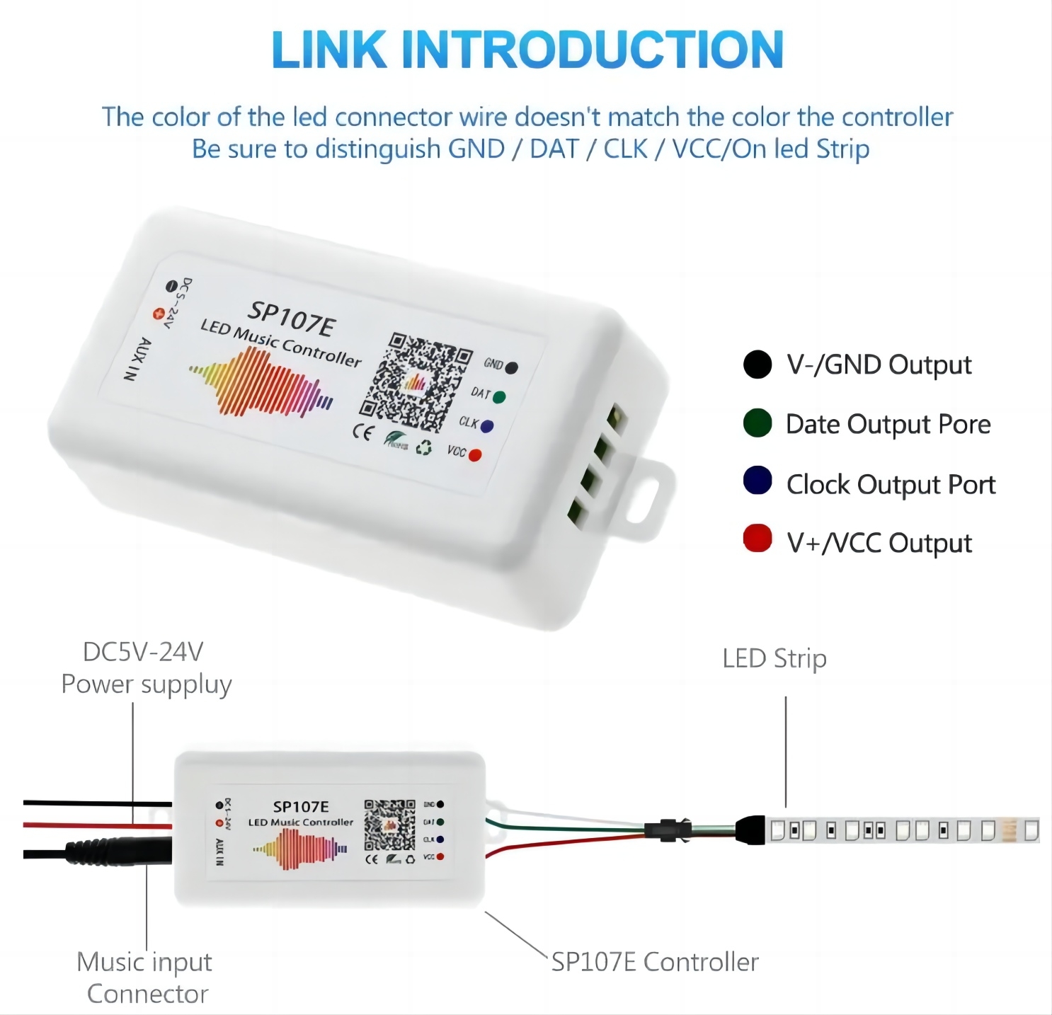 Sp107e Led Music Controller: Bluetooth Rgb Addressable Strip Controller ...