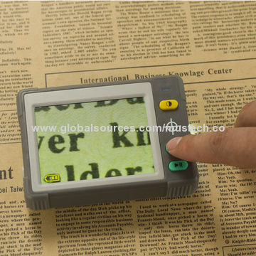 Low Vision Aid, 3.5-inch Handheld Digital Magnifier, 7-color Modes ...