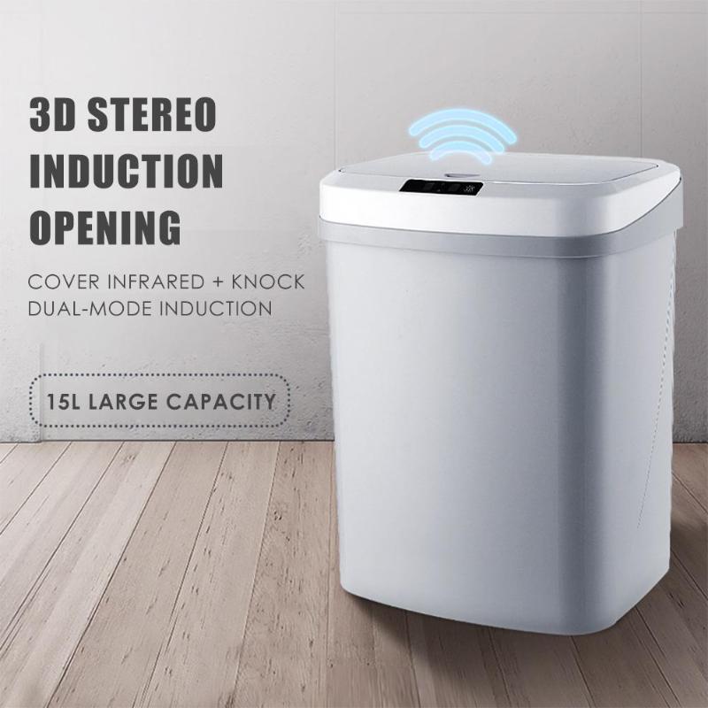 Electric Smart Trash Can Usb Charged Intelligent Induction Waste Bins ...