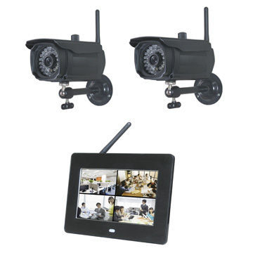 Digital Wireless Monitoring System 2 Cmos Weatherproof Cameras, 7" Lcd ...