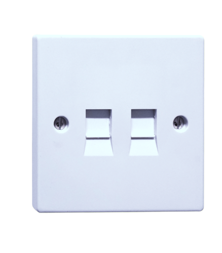 2 Gang Rj45 Data Socket Cat-6, High Quality 2 Gang Rj45 Data Socket Cat ...