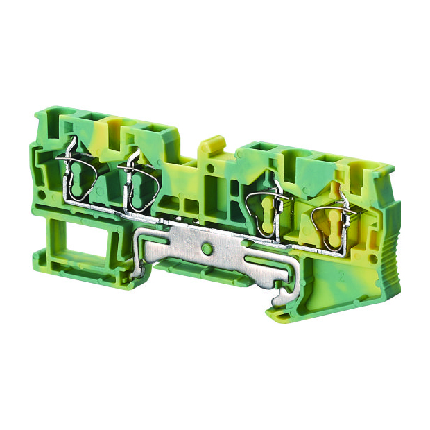 Din Rail Spring Terminal Block Pure Copper Grounding Connector, High ...