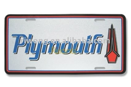 Plymouth Sign Plate,information Plate,cartoon License Number Plate ...