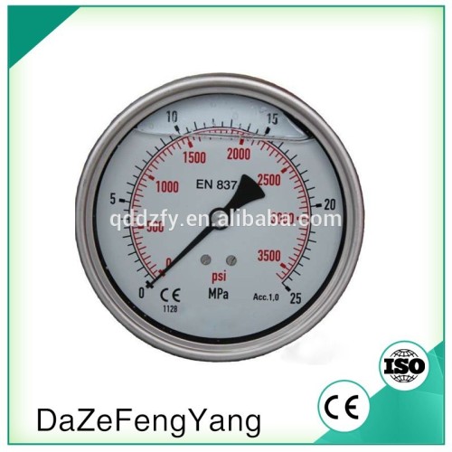 Bourdon Tube 63mm Hydraulic Oil Pressure Gauge, High Quality Bourdon Tube 63mm Hydraulic Oil ...
