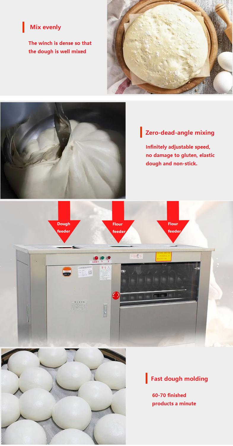 Automatic Steamed Bun Momo Making Machine With New Design Dough Cutting ...