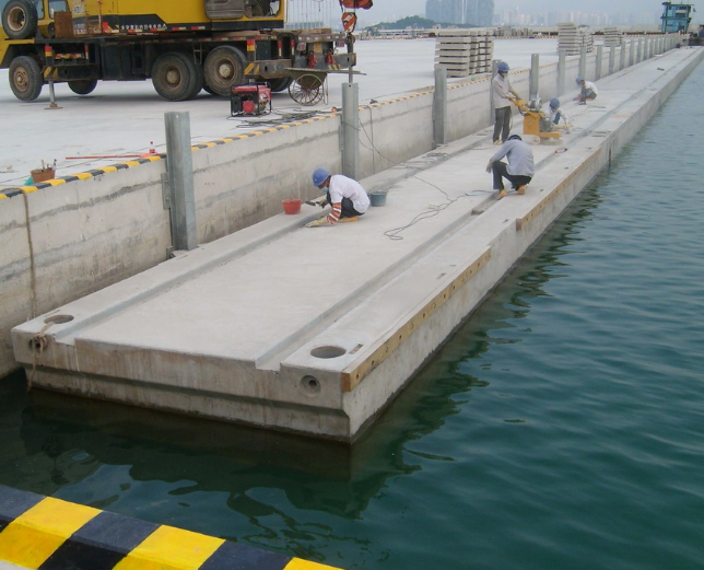 Customized Concrete Pontoon Dock: Floating Concrete Pontoon For Sea ...