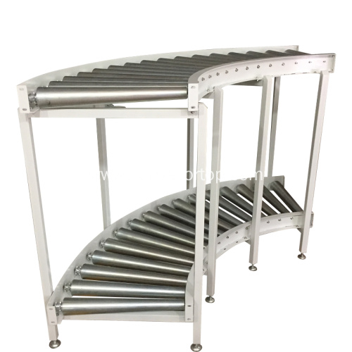 Customized Motorized 180 degree roller conveyor system China Manufacturer