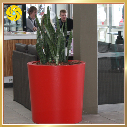 Garden Red Powder Coated Steel Rectangular Planter Box Square Flower ...