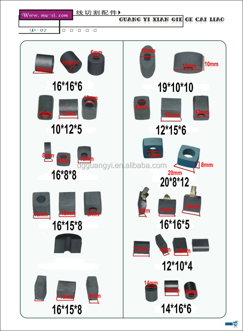 Wedm Wire Cut Tungsten Conductive Block 16x16x12x8mm With Hole For Cnc ...