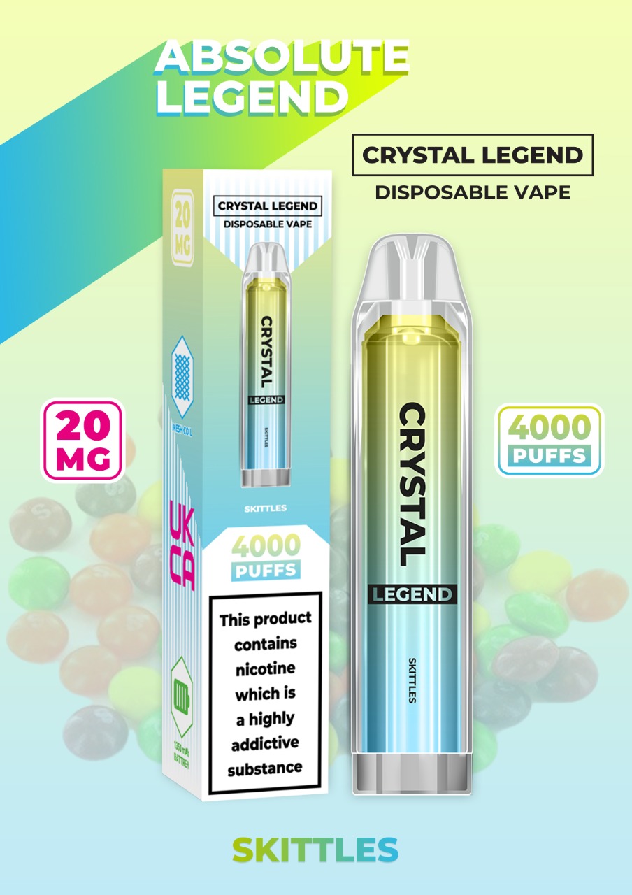 Crystal Legend 4000 พัฟ 20 มก. คุณภาพสูง Crystal Legend 4000 พัฟ 20 มก. ...