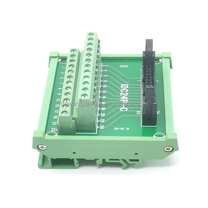 Idc 24 Pin Male Terminal Block Breakout Board For C45 Din Rail, High ...