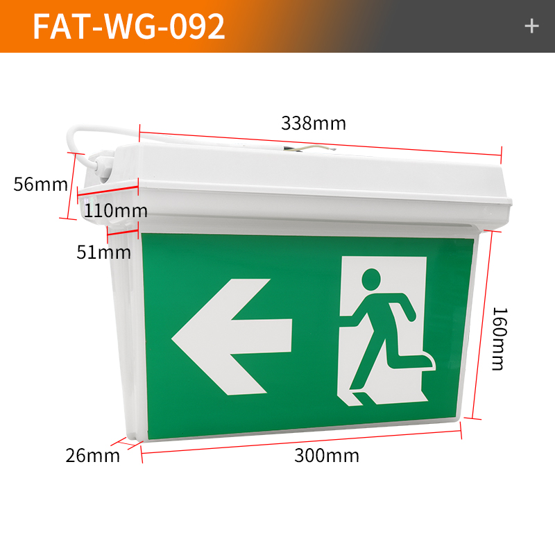 3.7v Li-ion Emergency Exit Sign Light, High Quality 3.7v Li-ion ...