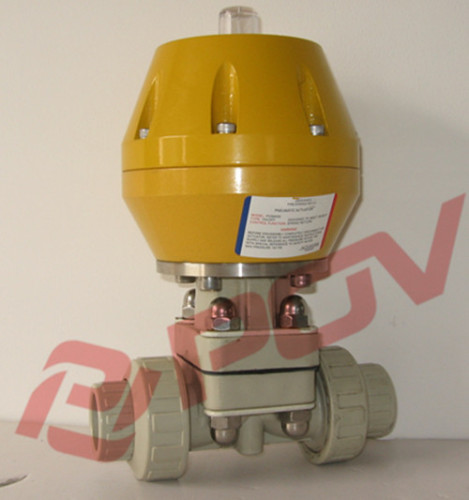 Din Double Union Pph Diaphragm Actuated Globe Control Valve, High ...